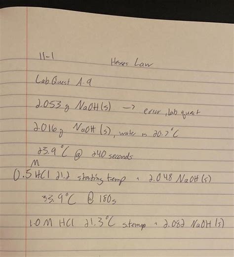 Solved Post Lab Questions 1 Combining Reactions Reaction Chegg
