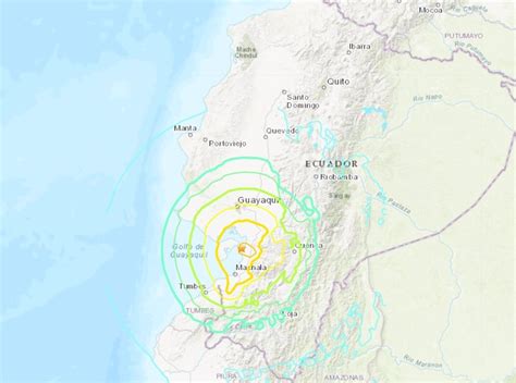 Ecuador Un Terremoto De 6 7 Sacude La Costa De Ecuador
