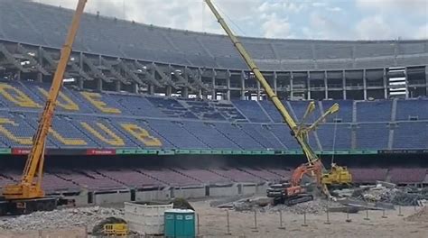 Las imágenes más impactantes de las obras del Camp Nou