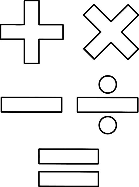 Pin By Marcia Lupi On Matem Tica Math Signs Coloring Pages Signs