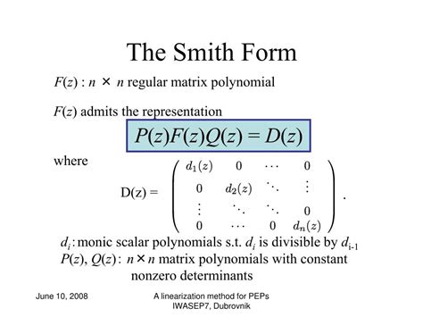 ppt a linearization method for polynomial eigenvalue problems using a contour integral