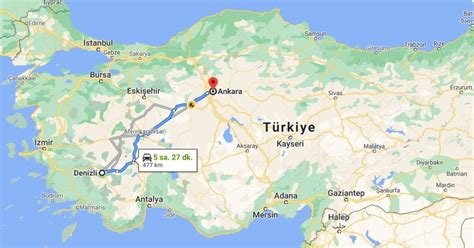 Ankara Denizli Arası Kaç Km Otobüsle ve Arabayla Ankara Denizli Arası