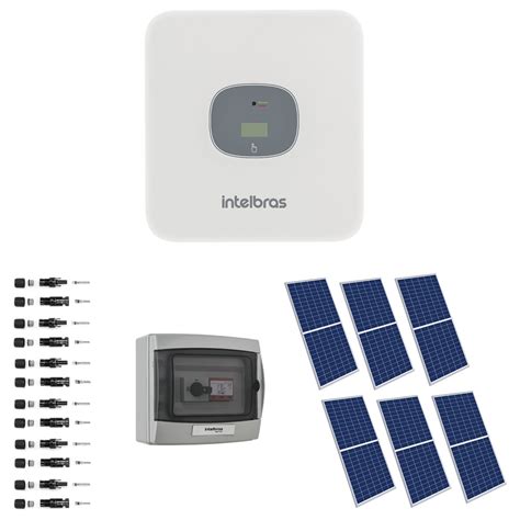 Kit Energia Solar On Grid 1 34kWp EGT 3000 LITE G2 EMST 335P HC Intelbras