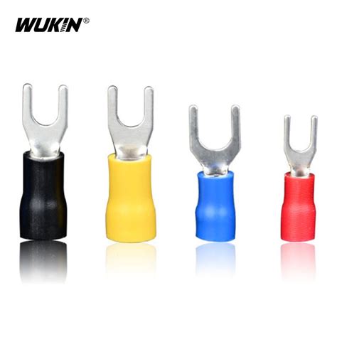 50Pcs SV Type Wire Spring Terminal SV1 25 SV2 Fork U Y PVC Insulate