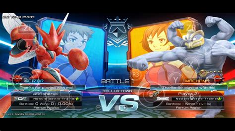 Scizor VS Machamp Fight On Pokken Tournament Dx Egg Ns Emu