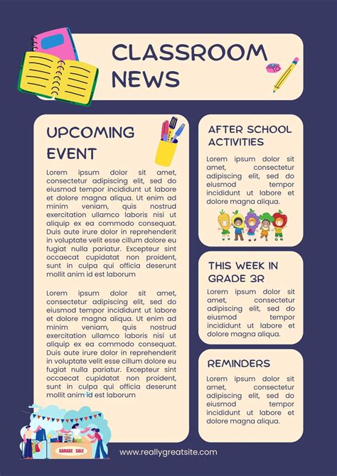 Page Free Custom Printable Classroom Newsletter Templates Off
