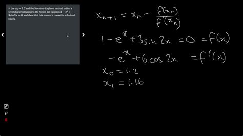 a level maths numerical methods q8 mathsquestions app youtube