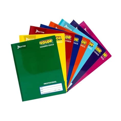 Libreta Norma Profesional Cosida Hojas Cuadro Chico Rojo