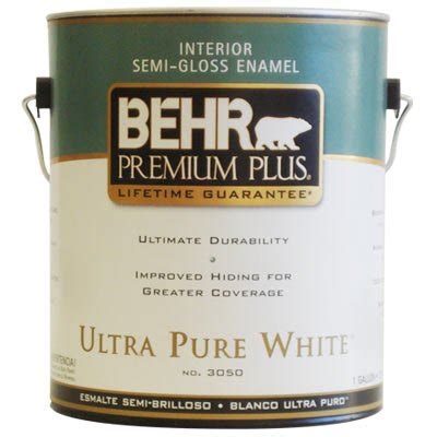 Buy BEHR Premium Plus 1 Gal Ultra Pure White Semi Gloss Enamel Zero