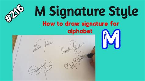 M Signature Style Signature For Alphabet M M Signature Design 216
