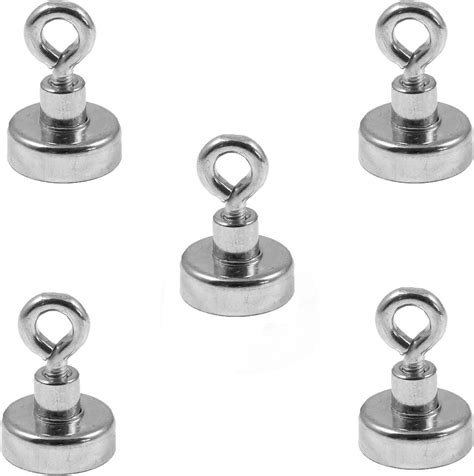 Magnetastico 5 Stück Neodym N35 Ösenmagnet 20 mm Ø Haftkraft 9 0