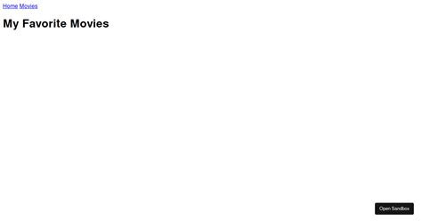 React Router Fav Movies Codesandbox