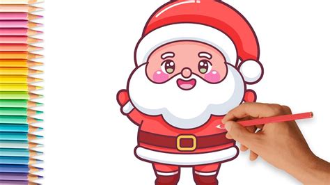 CÓMO DIBUJAR a PAPA NOEL KAWAII YouTube