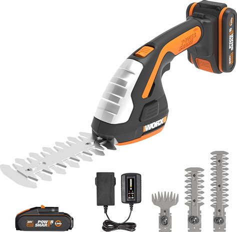 WORX WG801E 20V ZEN Cordless Shrub Grass Shear Black Amazon Co Uk Garden