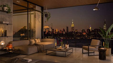 Luxury Apartment Ambience In Night New York 5 Hour Smooth Piano