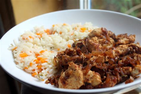 Bifana Picante Arroz de Cenoura Iguaria Receita e Culinária