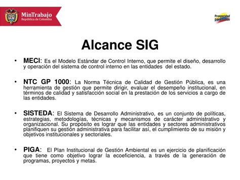 PPT SISTEMA INTEGRADO DE GESTION SIG PowerPoint Presentation Free