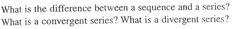 solved what is the difference between a sequence and a