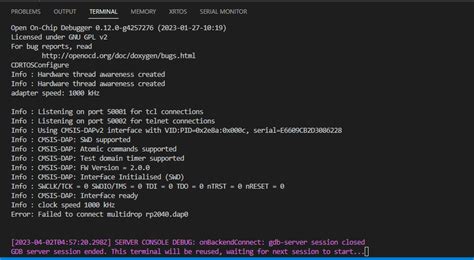 can t debug with windows vscode · issue 78 · raspberrypi picoprobe · github