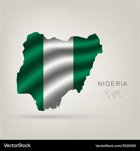 Flag Of Nigeria As The Country Royalty Free Vector Image