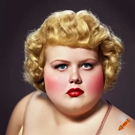 Very Fat Blond 1930s Girl On Craiyon