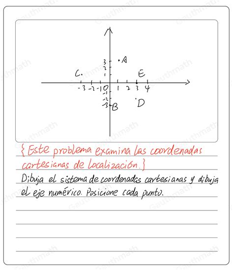 Solved 1 Trazar Un Plano Cartesiano Y Ubicar Las Siguientes