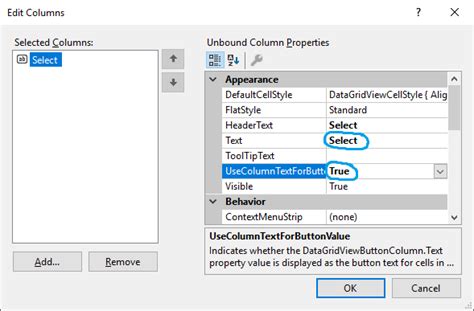 winforms c datagridviewbuttoncell set buttons text stack overflow
