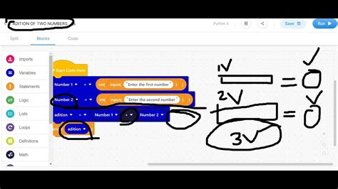 calculations in edublocks python youtube