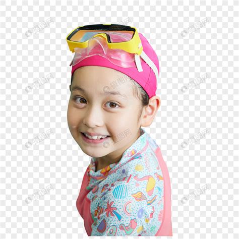 Ang Maliit Na Batang Babae Sa Swimming Pool Larawan Numero Ng Graphics