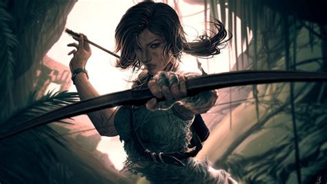 Lara Croft Video Game Art Wallpaper Hd Games Wallpapers K Wallpapers