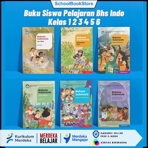 Jual Buku Bahasa Indonesia Kelas 1 2 3 4 5 6 SD Kurikulum Merdeka Paket
