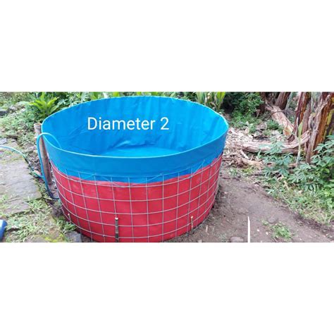 Jual Terpal Kolam Kolam Terpal Bioflok Diameter 2 Full Set Shopee
