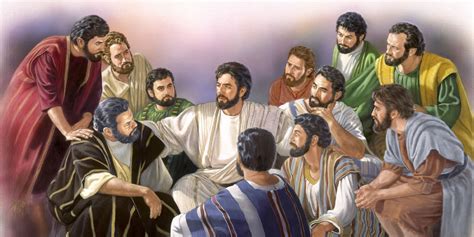 Jesus Teaching Disciples Upper Room