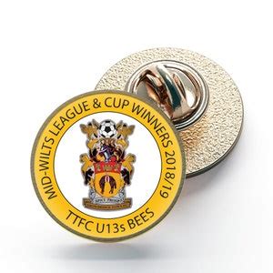 25mm Custom Metal Lapel Pin Badge Personalised With Your Design Text
