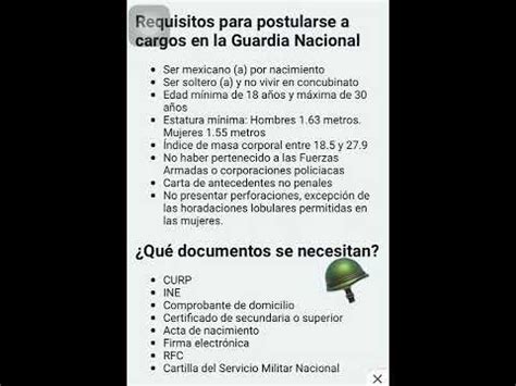 Requisitos Para Ingresar A La Guardia Nacional 2022 YouTube