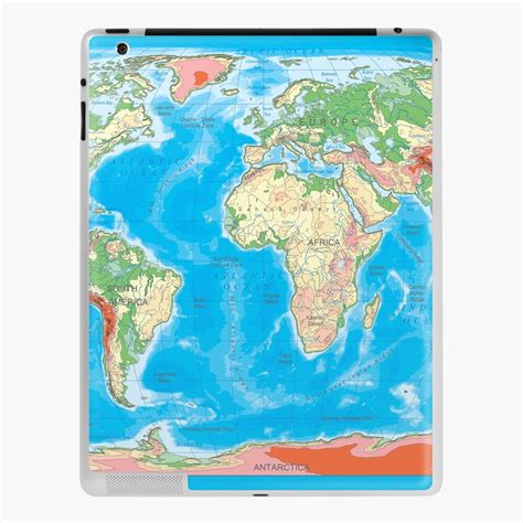 World Map Topographic Map Of The World With Names Of The Oceans Seas