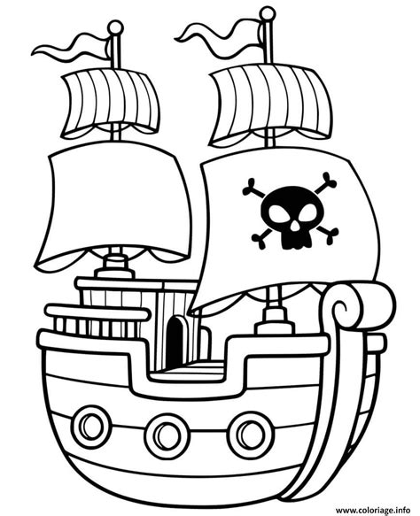 Coloriage Bateau Pirate Simple Maternelle Dessin Pirate Imprimer