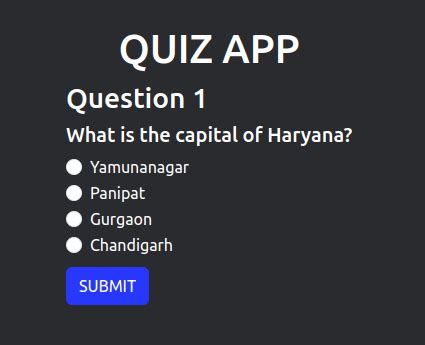 Create A Quiz App Using Reactjs Geeksforgeeks