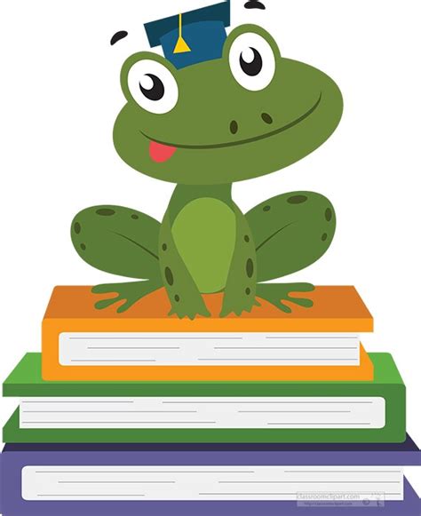 Frog Reading A Book Clipart Public Domain
