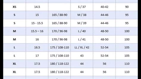 Men S To Women S Clothing Size Conversion Chart