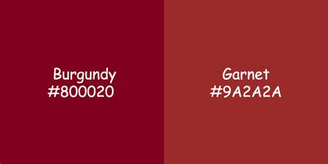 Garnet Vs Burgundy Color Understanding The Difference And Explained