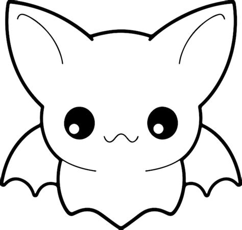 Ilustración de vector de murciélago libro de colorear de murciélago de