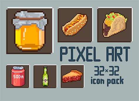 FREE PIXEL ART ICON PACK 32X32 Behance