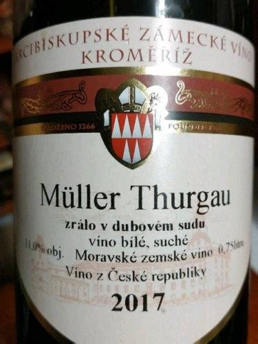 Arcibiskupsk Z Meck V No Krom M Ller Thurgau Vivino