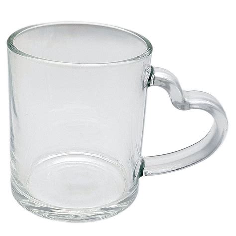 Caneca Cristal Alça Coração p Sublimação Império da Sublimação A