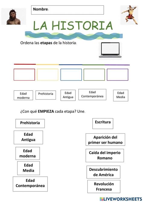 Ejercicio Interactivo De Las Etapas De La Historia L Nea Del Tiempo