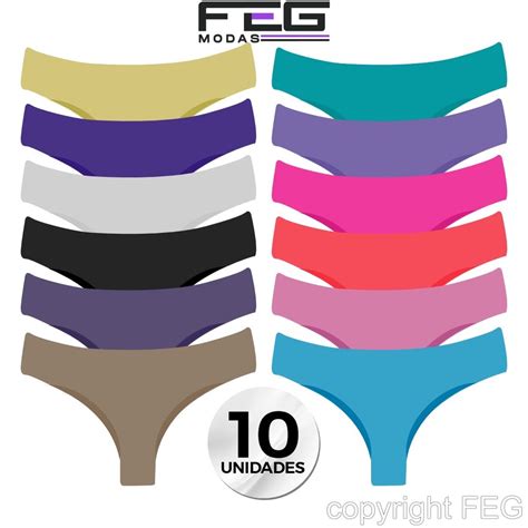 Kit Calcinhas Tanga Conforto Sem Costura Corte A Laser N O Marca