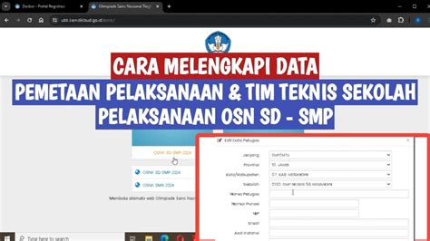 CARA MELENGKAPI DATA PEMETAAN PELAKSANAAN TIM TEKNIS SEKOLAH WEB