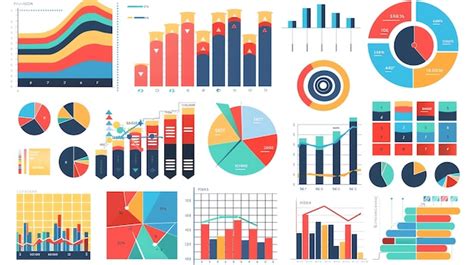 Premium Photo A Collection Of Colorful And Creative Graphs And Charts