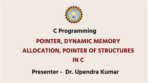 C Programming Pointer Dynamic Memory Allocation Pointer Of